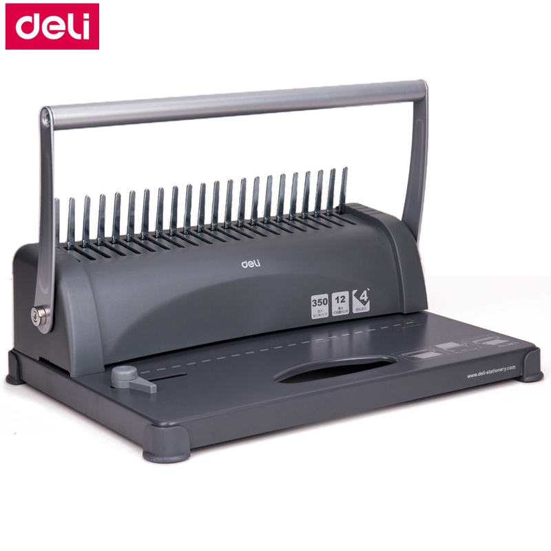 Deli E3871 U型手柄 手動膠圈釘裝機(12張)_膠圈釘裝機_釘裝機_Q-辦公室儀器_歷山文儀中心