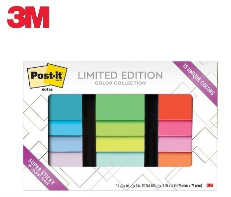 3M 654-15SSHOL Super Sticky報事貼盒裝(76x76mm / 共15本675張)_報事貼_G-報事貼及標籤貼紙_歷山文儀中心