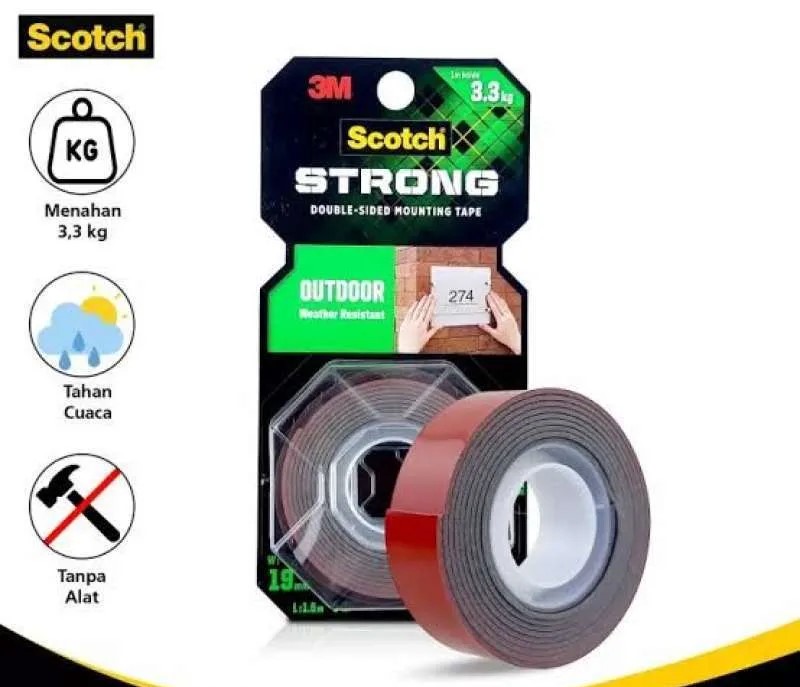 3M 411-S19/4011 雙面強力膠貼 19mmx1.5M_雙面膠紙_L-膠紙及粘貼類_歷山文儀中心