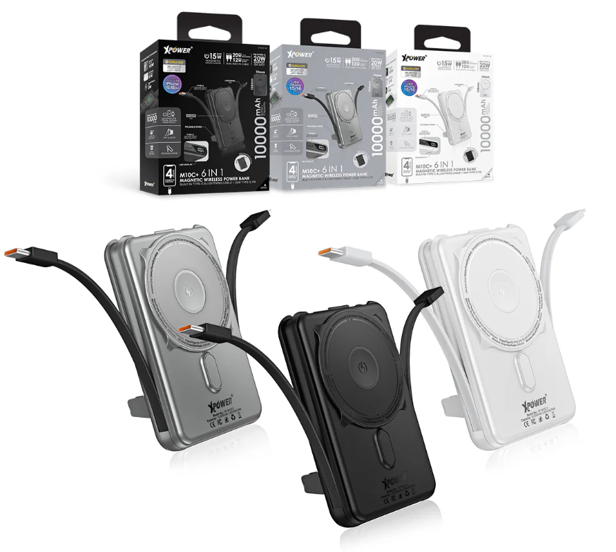 Power MC10C 6合1 多功能數顯10000mAh 20W PD+磁吸充電器_充電裝置手提電話/平板/電腦_O-電腦用品_歷山文儀中心